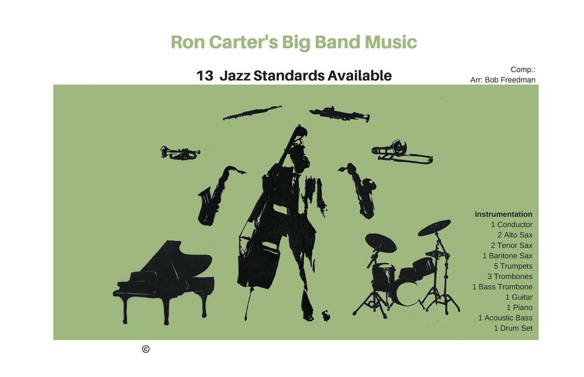 Ron Carter Big Band tunes arranged by Bob Freedman – Ron Carter Books